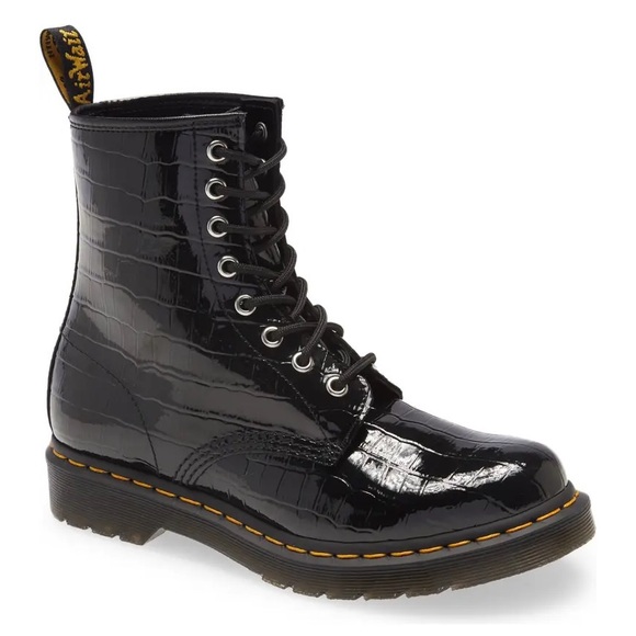 Dr. Martens | Shoes | Nwt Dr Martens 46 Patent Croc Embossed Boots ...